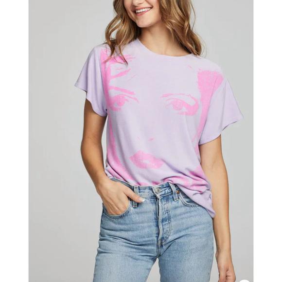 Chaser | Tops | New Chaser Blondie Poster Graphic Tee In Lavender ...
